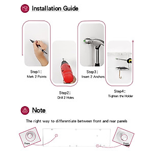 Affogato Acrylic Wall Mount Holder Compatible with Dyson Airwrap Styler and Accessories Organizer Rack for Wand Brushes Barrels, Clear