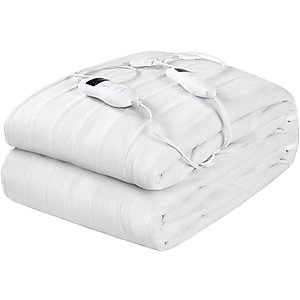 WELLHUT Dual Control Heated Mattress Pad, Electric Heating Pads, Twin/Full/Queen/King Bed Warmer w/ 8 Heat Levels, 4 Timings, UL&ETL Approved, Overheating Protection, Machine Washable