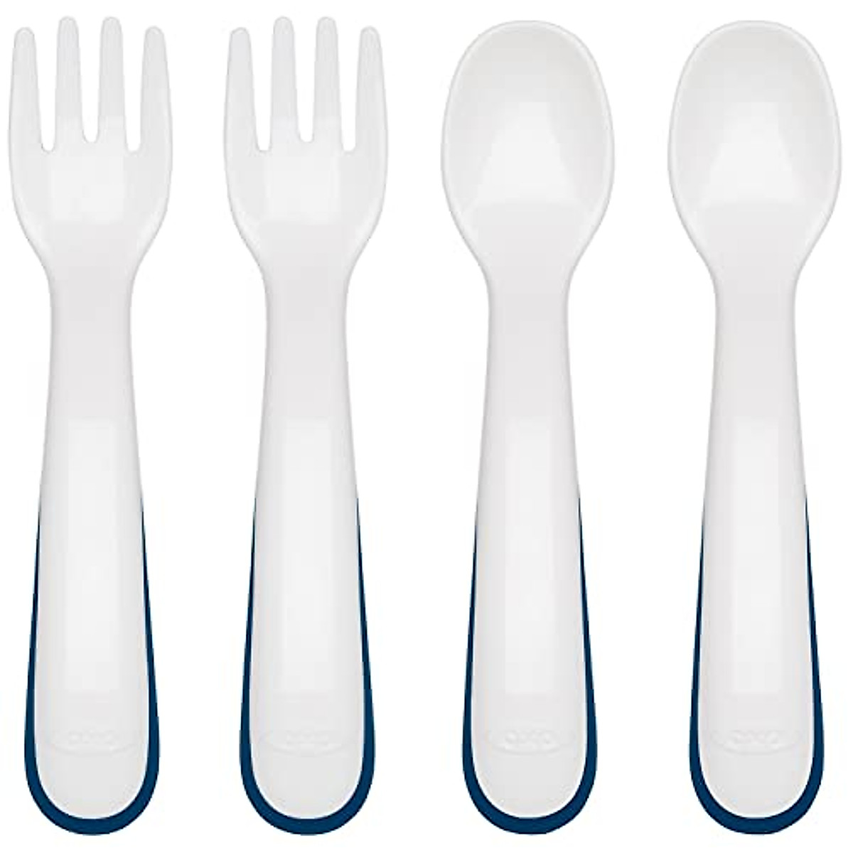 OXO Tot Plastic Fork & Spoon Multipack - Navy , 4 Piece Set