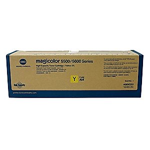 Konica Minolta A06V233 MagiColor 5550 5570 5650 5670 Toner Cartridge (Yellow) in Retail Packaging