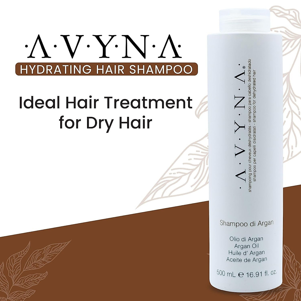 Avyna Shampoo laluronico Intensive Hair 500ml, 16.91 Fl Oz (Pack of 1)
