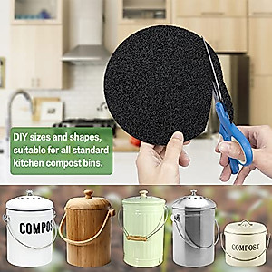 MyLifeUNIT 16 Pack Charcoal Filter for Compost Bin Kitchen, Compost Pail Replacements Filter (6.7 inches)