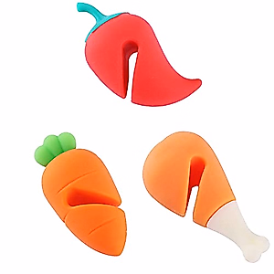 SEFEI, 3pcs Pot Lid Holders, Silicone Lid Lifters for Pots and Saucepan, Boil Over Stopper, SpillProof Steam Releaser Unique Kitchen Gadgets for Cooking