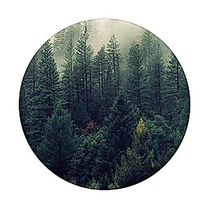 Green Pine Tree Forest In The Big Mountain - Nature And Life PopSockets Swappable PopGrip