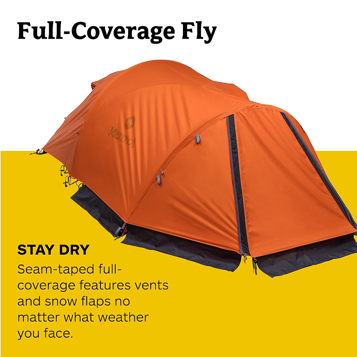 Marmot Thor 2-Person Tent | Easy Set-Up, Water-Resistant, Storm Ready, Blaze, 2 Person