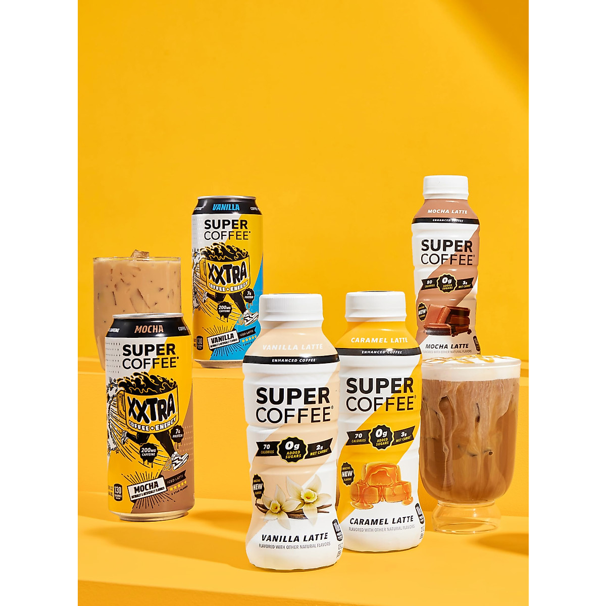 Super Coffee, Iced Keto Coffee (0g Added Sugar, 10g Protein, 80 Calories) [Mocha Latte] 12 Fl Oz, 12 Pack | Iced Coffee, Protein Coffee, Coffee Drinks, Smart Coffee - SoyFree GlutenFree