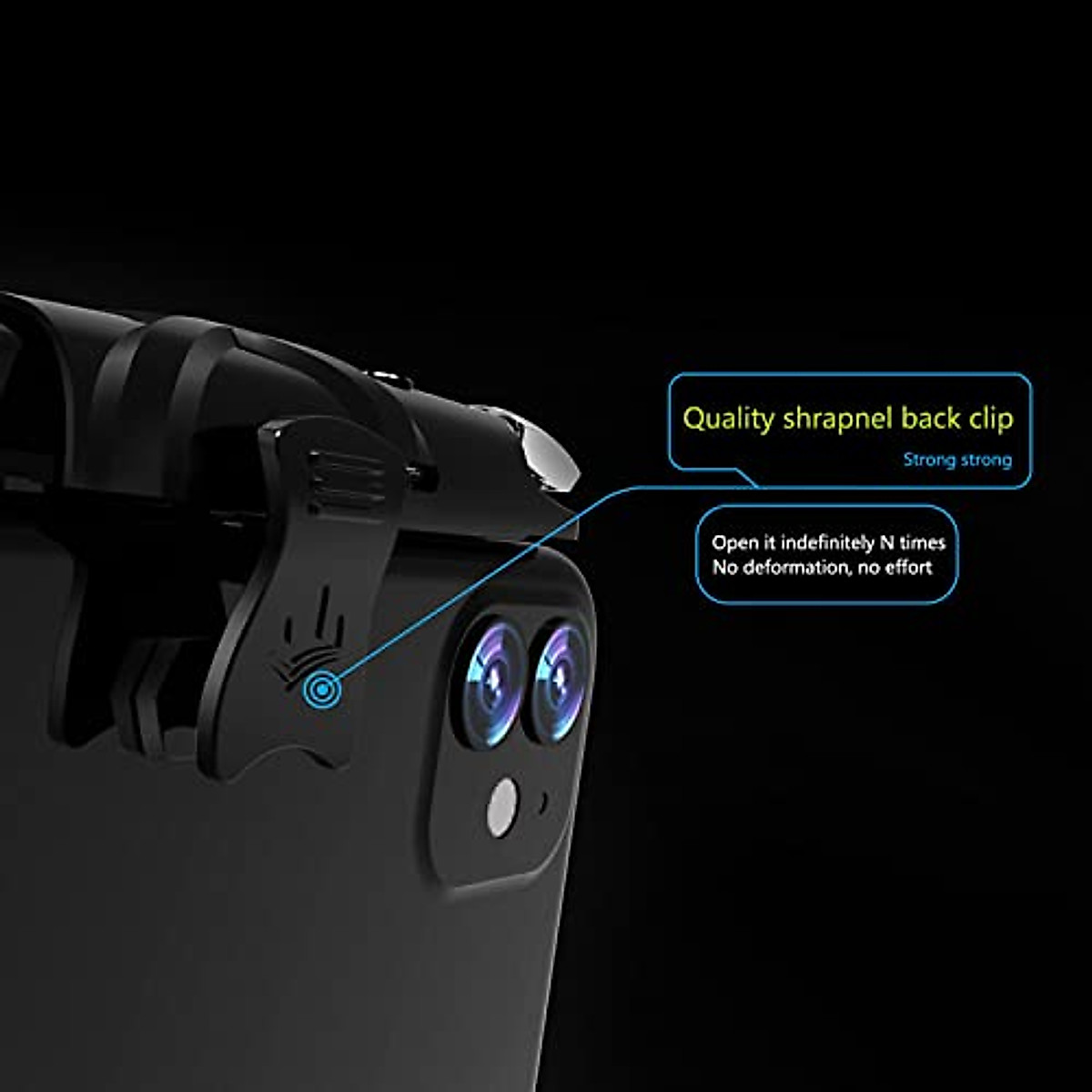 Hozee Mobile Controller, High Frequency Click High Frequency Electromagnetic Mobile Game Pulse Pubg Mobile Trigger Automatic Four Speed Mobile for Mobile Phones