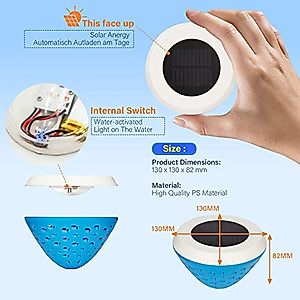 Solar Floating Pool Lights,Color Changing Fish Pattern Swimming Pool Lights,Glow in The Dark LED Pool Floating Fish Lights,IP67 Waterproof Outdoor Pool Lights That Float for Pool,Pond,Hot tub-2 PACK