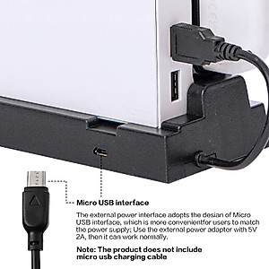 Switch Hub Dock, USB Hub for Nintendo Switch with 4 Output Ports (Does not work with keyboard and mouse)