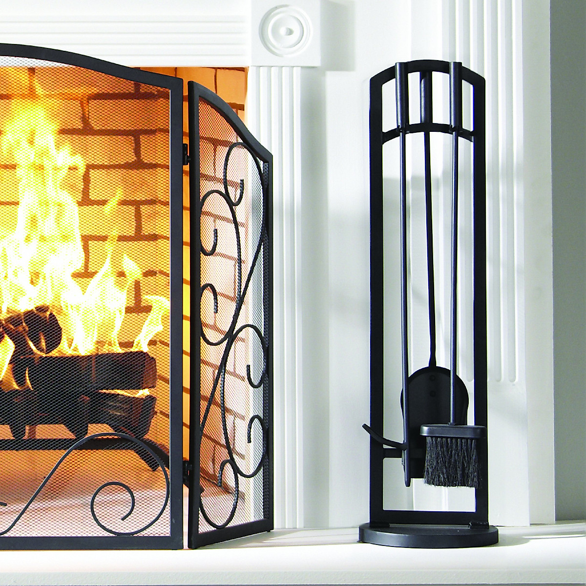 Pleasant Hearth Arched 4 Piece Fireplace Toolset