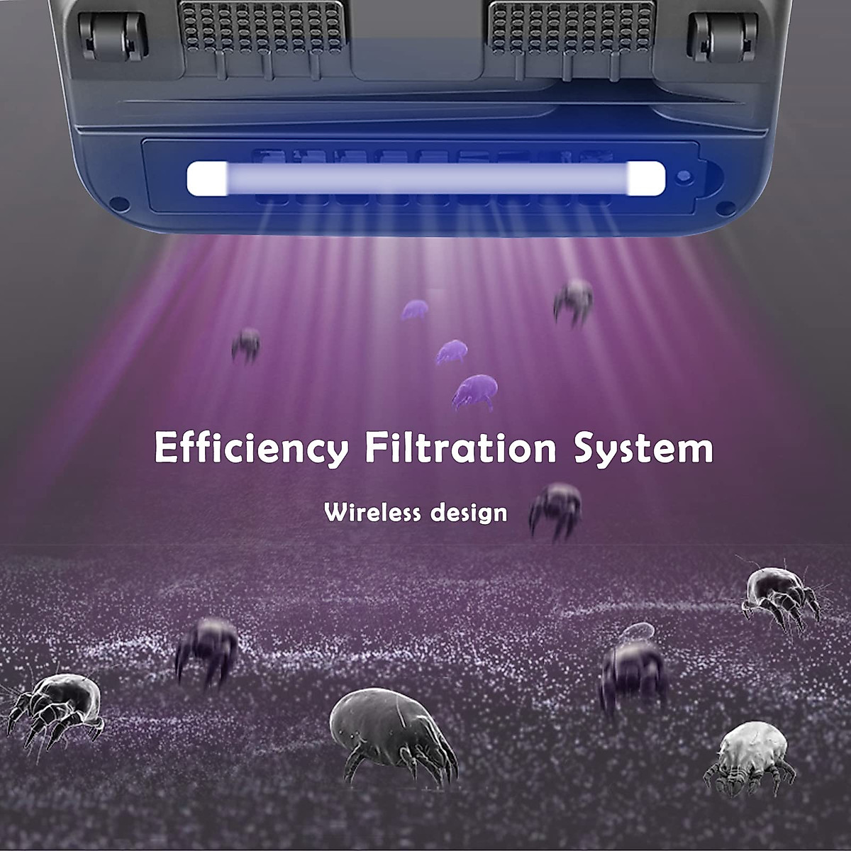 Mattress Vacuum Cleaner, Handheld Cordless UV Vacuum Effectively Clean Up Bed, Pillows, Cloth Sofas, Carpets and Ther Fabric Surfaces