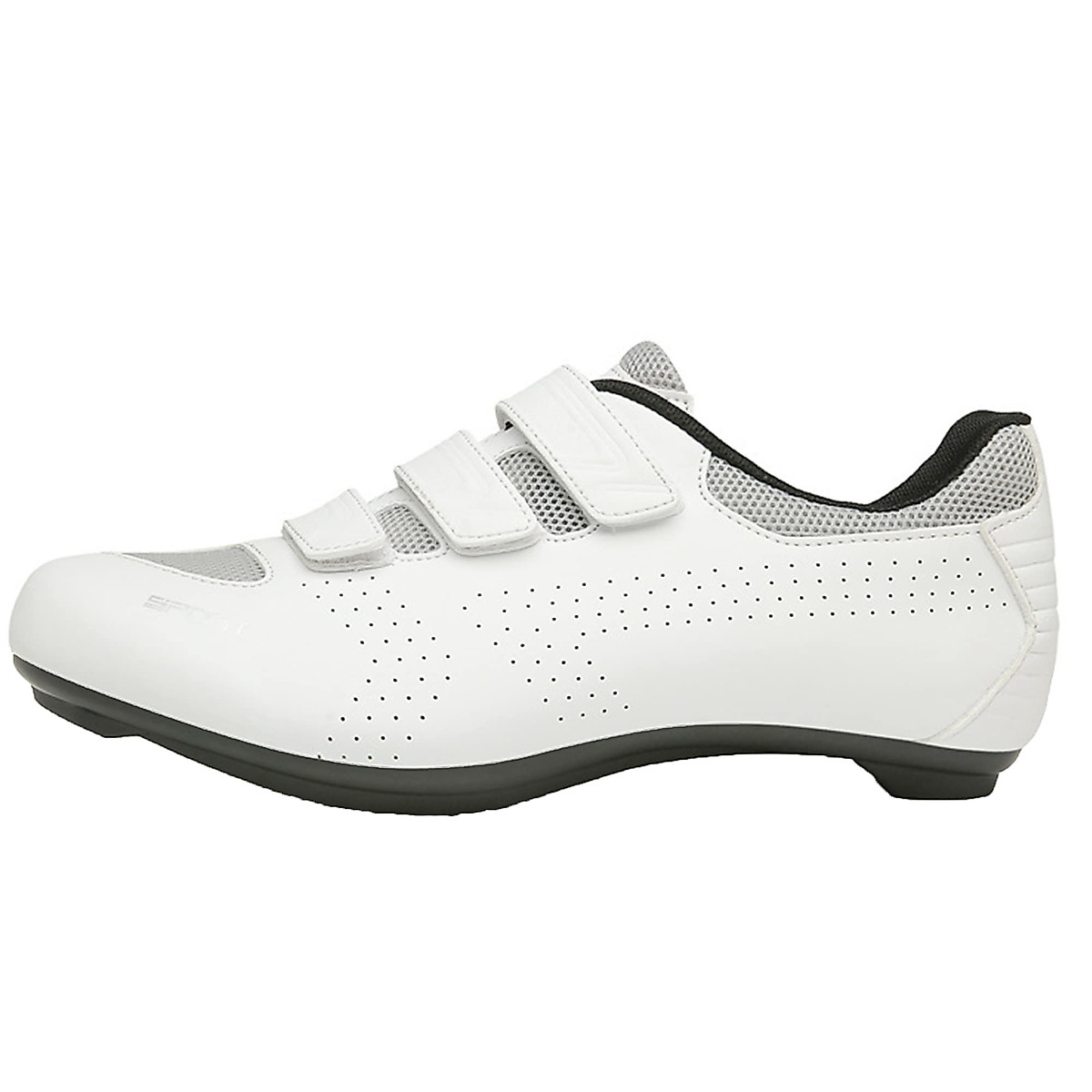 SDEQA Mens Womens Cycling Shoes Compatible with Peloton Shoes Compatible with Peloton SPD ARC Look Delta Cleats Indoor/Outdoor,White,8