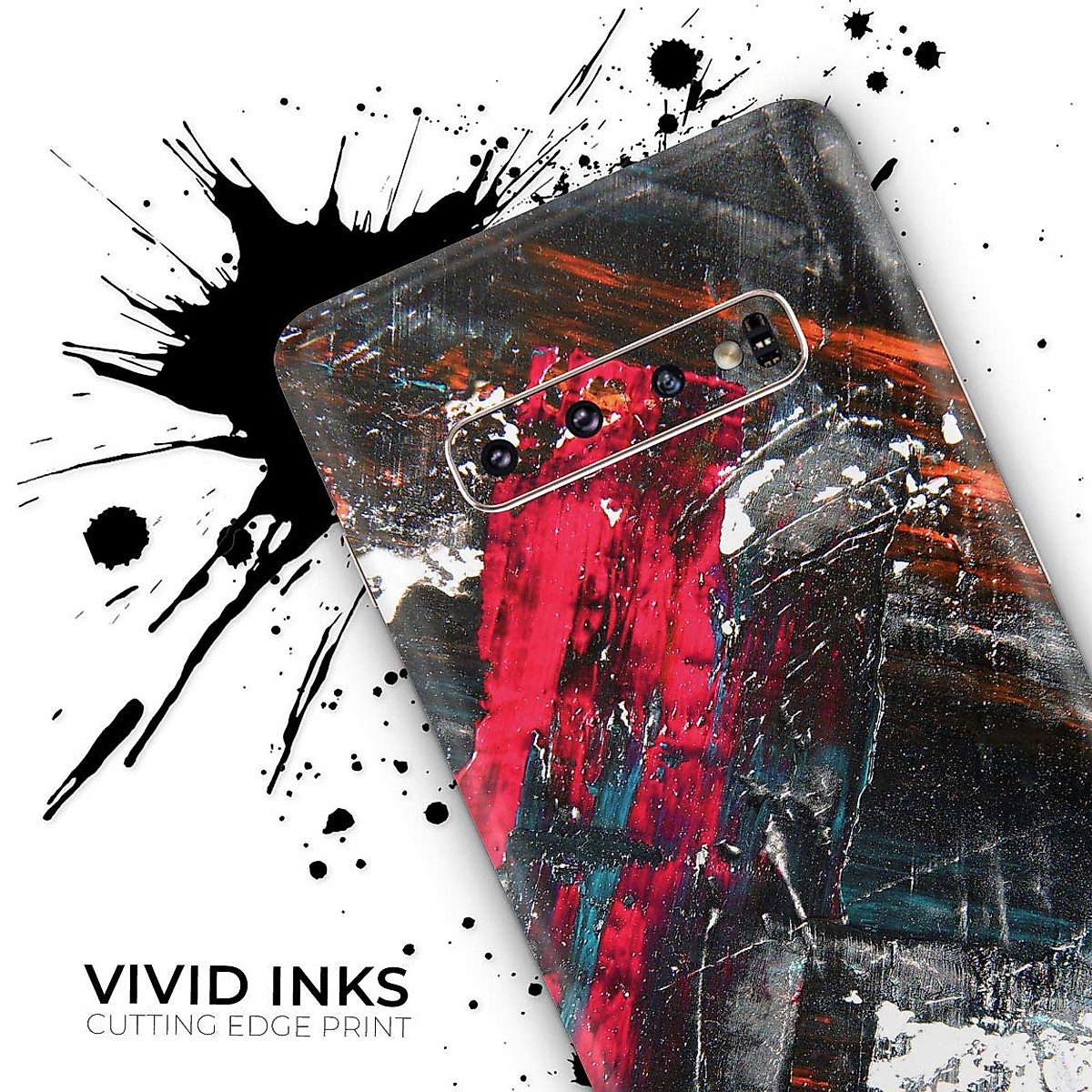 DesignSkinz Abstract Grungy Oil Mess Protective Vinyl Decal Wrap Skin Cover Compatible with The Samsung Galaxy S20 (Screen Trim & Back Glass Skin)