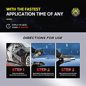 WEICA Ceramic Coating Car Wax Spray - SiO2 Quick Fortify Coat Polish Waterless,Deep Mirror Shine - Vehicle Auto Paint Surfaces Detail Protection&High Gloss Anti-Scratch| Long Last&Easy to Use,9.1 oz