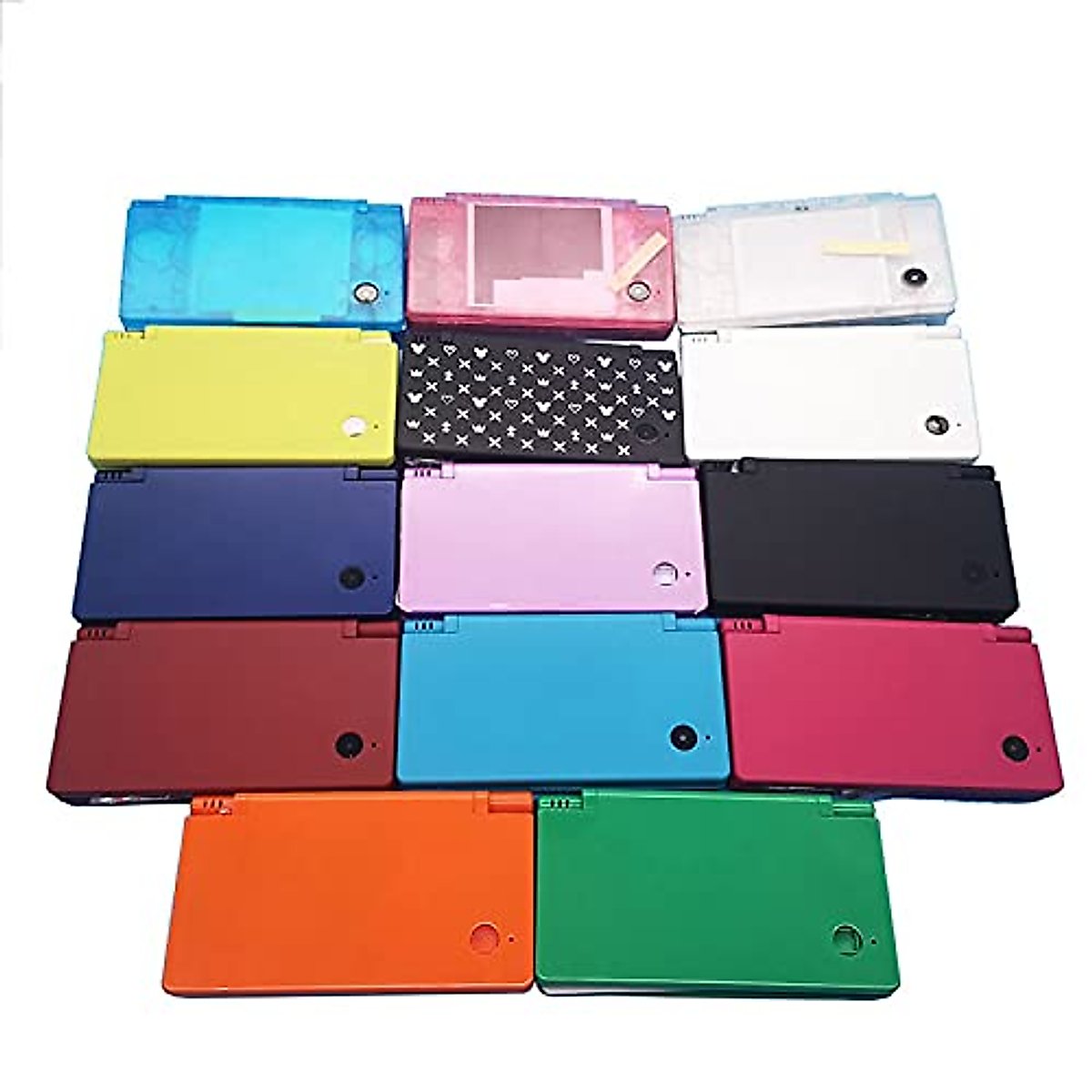 Melocyphia Full Housing Case Cover Shell with Buttons for DSi NDSi Console Replacement (Clear)