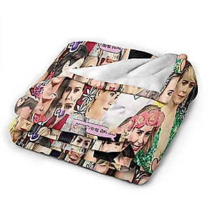 Sarah Paulson Collage Soft and Warm Fleece Throw Blanket for Camping Couch Cozy Plush Bed Blankets for Children and Adults
