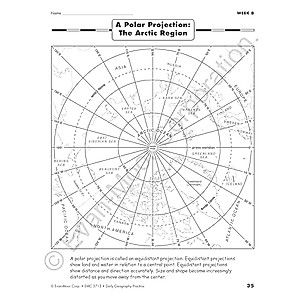 Evan-Moor Daily Geography Practice, Grade 6, Homeschooling and Classroom Resource Workbook, Reproducible Worksheets, Teaching Edition, Downloadable Maps, USA, World, Continents, Oceans, Countries