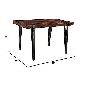 Coast to Coast Gunmetal Dining Table,48" W x 30" D x 30" H