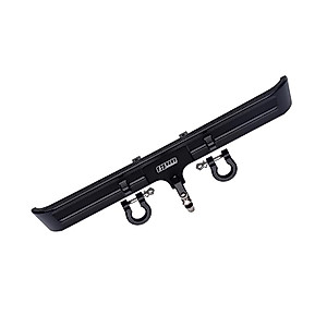 Aluminum Rear Bumper Mount + D-Rings + Tow Hook For Traxxas TRX-4 Chevrolet K5 Blazer (82076-4) - 3Pc Set Black