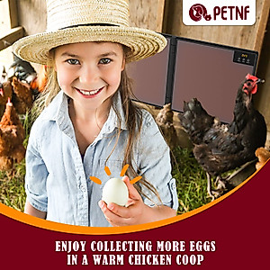 Chicken Coop Heater for Winter with Remote Control, 180W Foldable Radiant Heaters for Chicken Coop,30''x12'' Large Panel Chicken Coop Accessories with Adjustable Timer and Temp,Safer Than Brooder Lamp