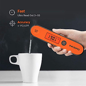 Inkbird Digital Instant Read Meat Thermometer,Food Grill Candy Thermometer for Smoker,Oven,Candy,Coffee,Milk, Homebrewing