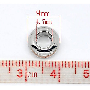 Sexy Sparkles Ten (10) Charm Spacer for Snake Chain Charm Bracelet