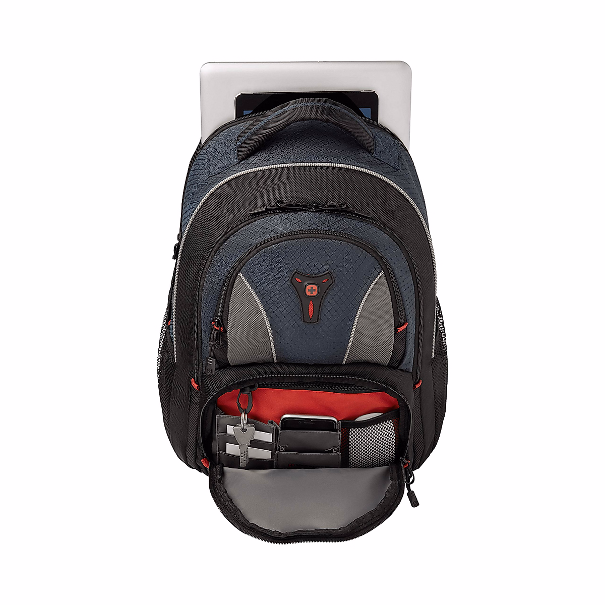Wenger Cobalt Laptop Backpack, Fits 16 Inch Laptop, Men's and Women's, Black/Grey/Blue