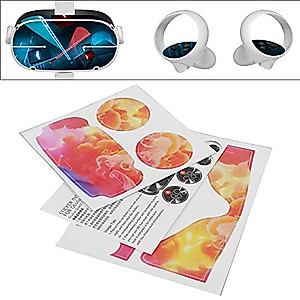VR Controller Stickers, VR Protective Sticker Accurately Paste Detachable Unique Style PVC Skin for Oculus Quest 2