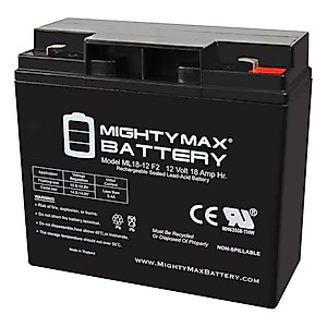 Mighty Max Battery 12V 18AH F2 Replacement Battery for DURA12-18F2