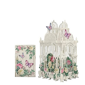 Paper d'Art Flower Cage 3D Pop Up Greeting Card