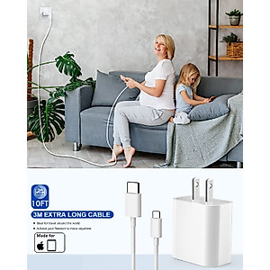 iPad Charger,iPad Pro USB C Fast Charger with Extra Long 10 FT USB C Cable for iPad 10th Gen, iPad Pro 12.9,iPad Pro 11 inch 2022/2021/2020/2018,iPad Air 5th /4th Gen,iPad Mini 6th Gen