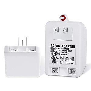 24V 830mA Thermostat and Doorbell Transformer, Wall Transformer with PTC Fuse Compatible with Nest, for Honeywell, Ecobee and Sensi Thermostat, Nest Hello and All of Doorbells