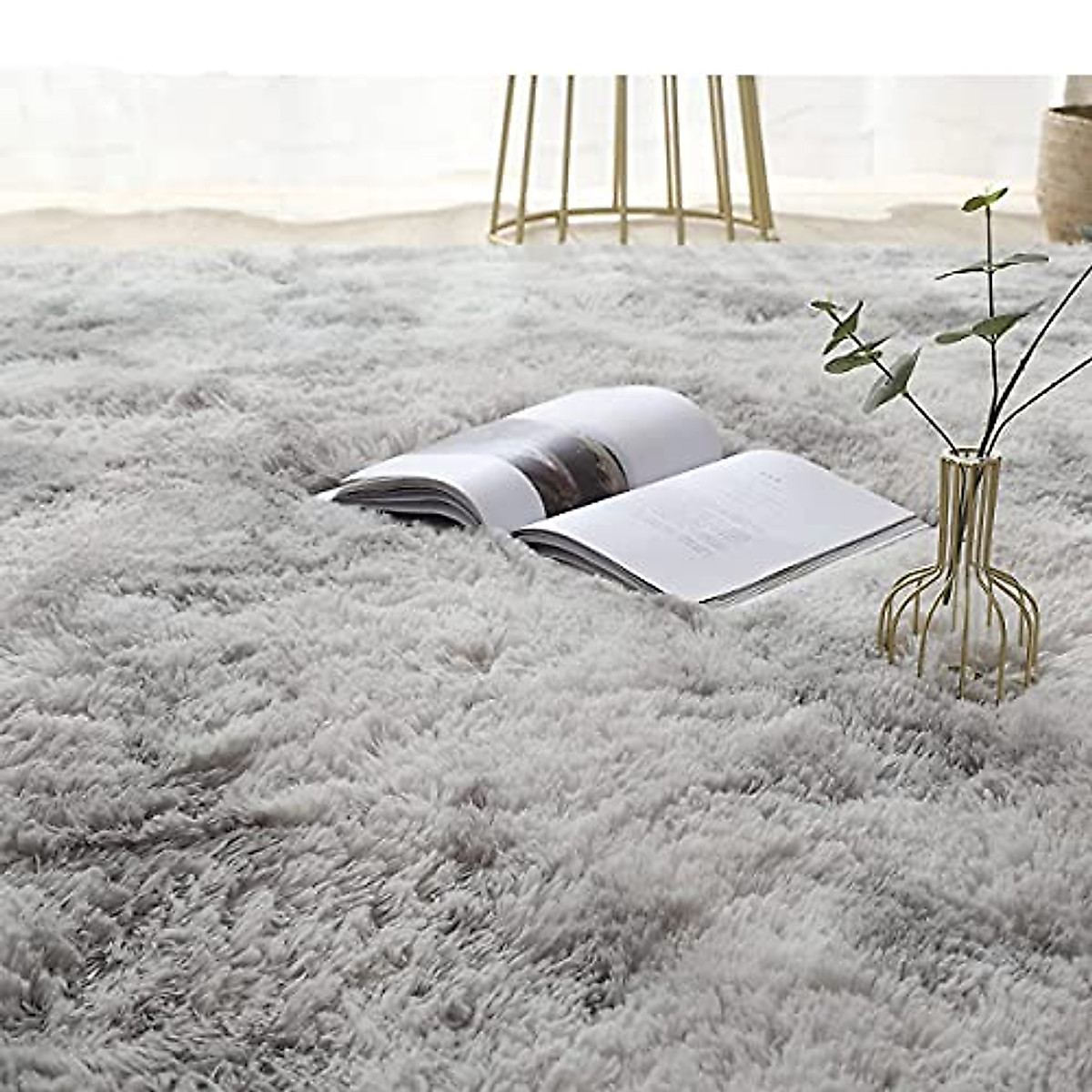Ultra Soft Fluffy Area Rugs for Bedroom 5×8, Shaggy Bedroom Carpet, Plush Living Room Shag Furry Floor Rugs, Non-Slip Tie-Dyed Floor Carpet