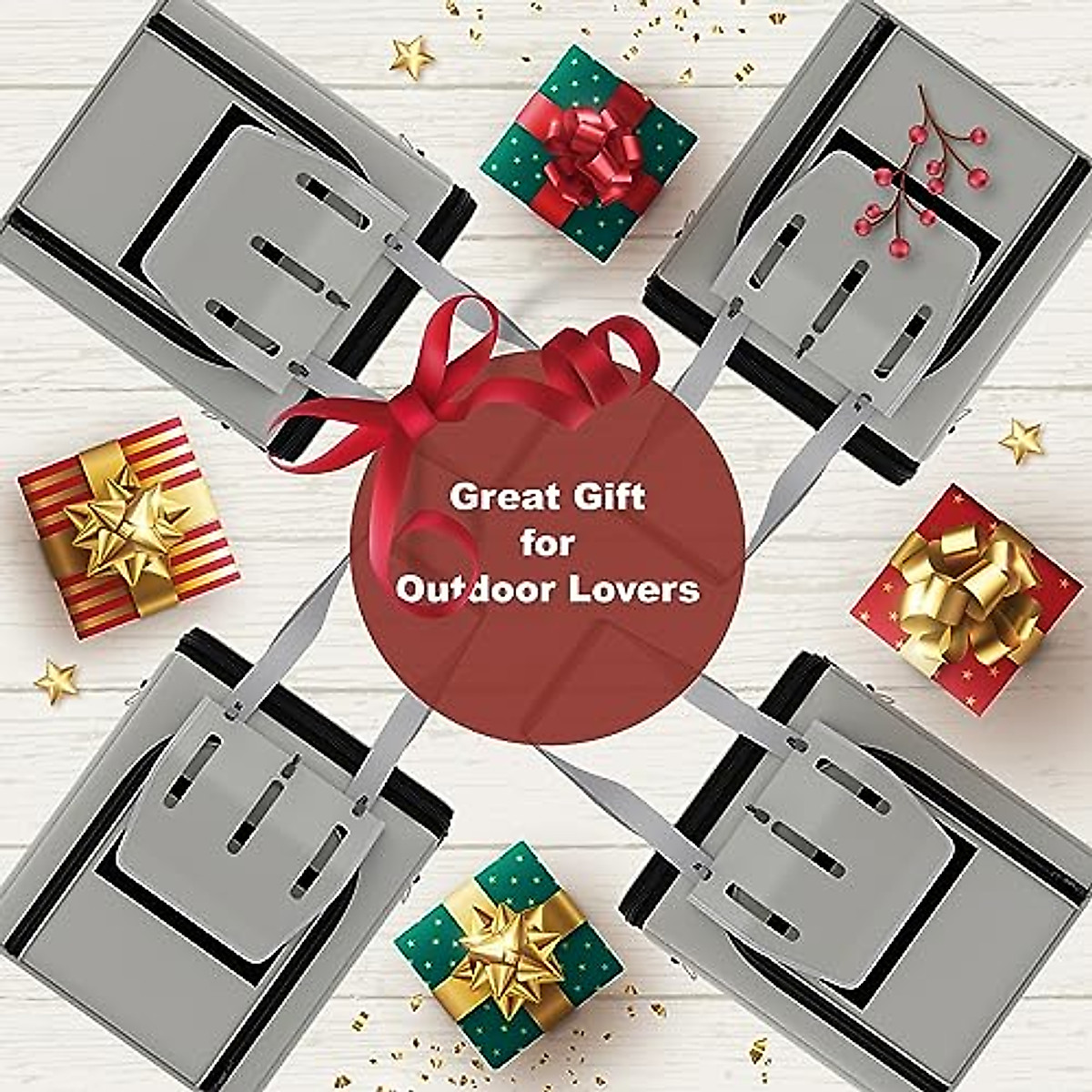 Camping Cooler Bag with 360° Rotation Stand and 4L Food Grade Bladder, Wine Tote Cooler Bag with Shoulder Strap Features a Dispenser, Insulated & leakproof, Great for Outdoor Enthusiasts