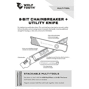 Wolf Tooth 8-Bit Chainbreaker + Utility Knife Multi-Tool