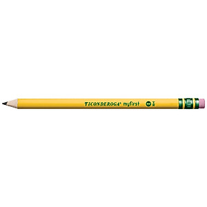 TICONDEROGA My First Pencils, Wood-Cased Soft, Pre-Sharpened, 12 Count (X33312)