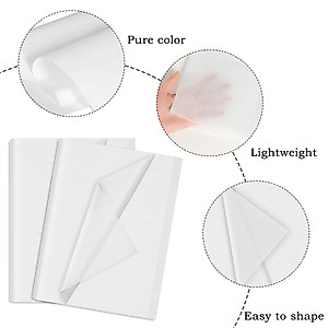 235 Sheets White Tissue Paper Bulk, 20" x 20" Gift Wrapping Paper for Moving, Gift Wrapping, Moving Supplies & Protecting Items Crown Display