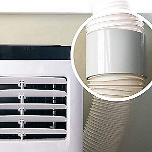 HOXHA Portable Air Conditioner Hose with Coupler 5.9 Inch Anti-Clockwise Thread AC Exhaust Vent Duct Hose Universal AC Tube Hose Kit Parts Accessories, 59" Length, Hose/Coupler