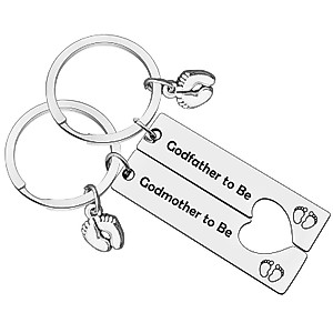 Godmother to Be Gifts Godfather to Be Keychain Godparents Proposal Gifts Godparents Baptism Gifts Pregnancy Announcement for Godparents Christmas Birthday Gifts