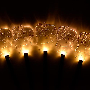 signmeili Solar Snowman Lights, Waterproof Solar Snowman Ground Plug Lights, Energy Saving and Easy to Install, Lamps for Home, Pathway, Garden Stakes