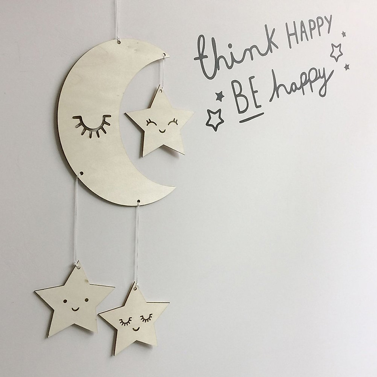 BESTOYARD Nursery Ceiling Mobile Moon Stars Ceiling Hanging Decorations for Baby Shower Baby Nursery Room