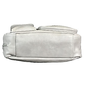 Zzfab Front Pockets side Locking Small Concealed Carry Purse CCW Crossbody Bag Grey