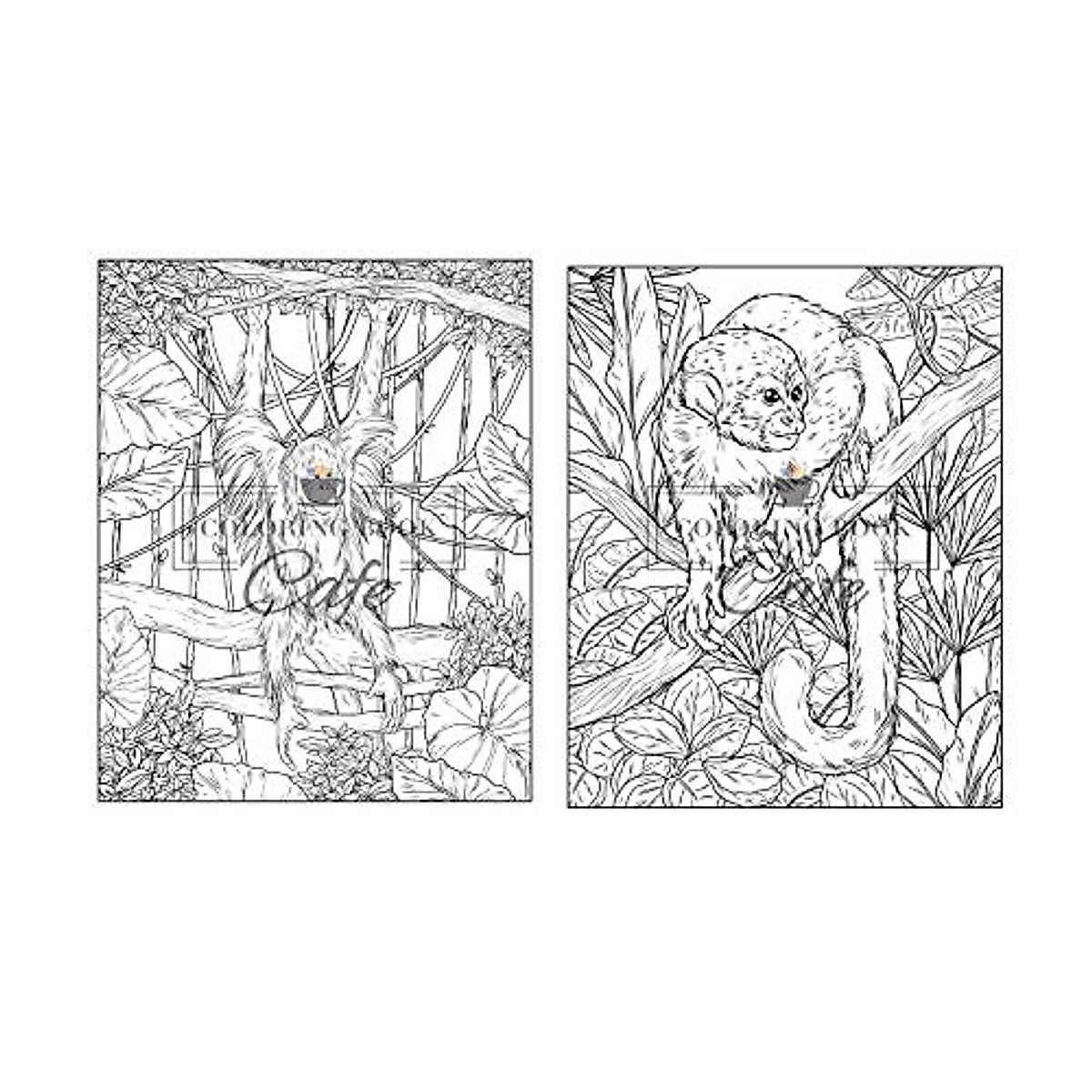 100 Wildlife Scenes: An Adult Coloring Book Featuring 100 Most Beautiful Wildlife Scenes with Animals, Birds and Flowers from Oceans, Jungles, Forests and Savannas