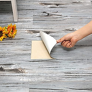 Peel and Stick Floor Tile Vinyl Flooring Peel and Stick Waterproof and Durable for Bathroom and Kitchen Self-Adhesive Vinyl Plank Flooring for DIY Installation 35 x 6 inch(10 PCS)