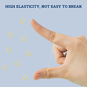 Sihuuu 100 PCS Orthodontic Elastic Rubber Bands, 1/4 Inch Free Elastic Placer, Orthodontic Elastics Small Rubber bands for Braces, Hair Braids, Dreadlocks, Fix Tooth Gap