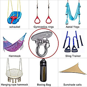 BeneLabel Heavy Duty Swing Hangers - Set of 2 Stainless Steel Hooks for Hammock, Yoga, Sandbag - 900kg Capacity - Indoor & Outdoor Use