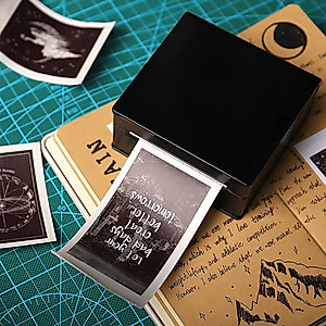 M02 Portable Pocket Printer - Sticker Printer Machine Mini Thermal Printer Bluetooth Sticker Printer with 5 Sheets Colorful Cute Stickers for DIY Journal Fun