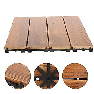 Home Decor Self-Assemble Interlocking Floor Interlocking Deck Tile Patio Deck Tile Interlocking Floor for Home Interlocking Flooring Tiles Interlocking Tile Outdoor Wooden Rugs