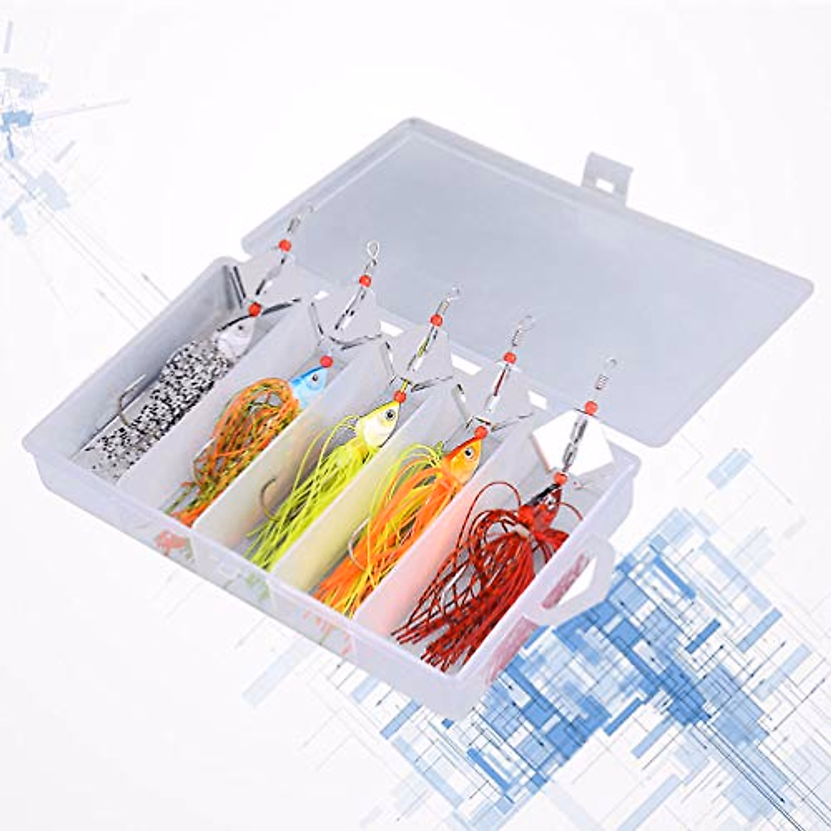 BESPORTBLE 5pcs Spinner baits Hard Fish Lures Lures trolling Spoons Lures Spinner Lures Spoon Lures Bionic Fishing to Rotate
