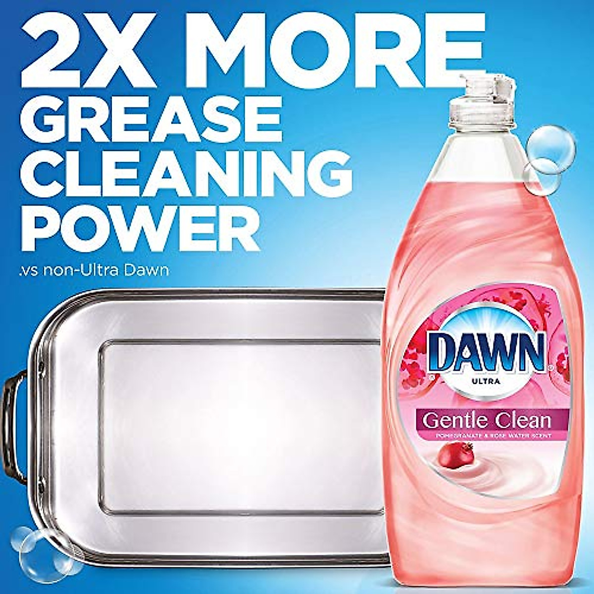 Dawn Ultra Gentle Clean Dishwashing Liquid Dish Soap, Pomegranate & Rose Water Scent, 24 fl oz